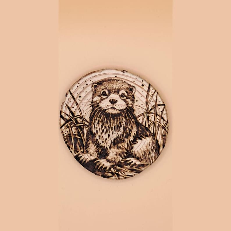 Handburned Wood Coasters: Pyrography Nature Art - Etsy UK