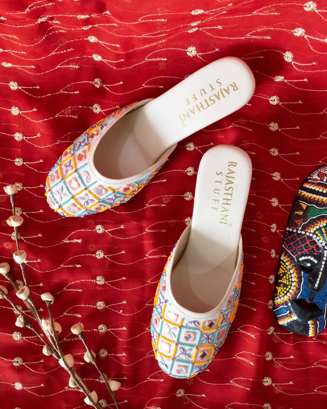 Handmade Bridal Embroidered Mules for Wedding, Clogs for Wedding Women ...