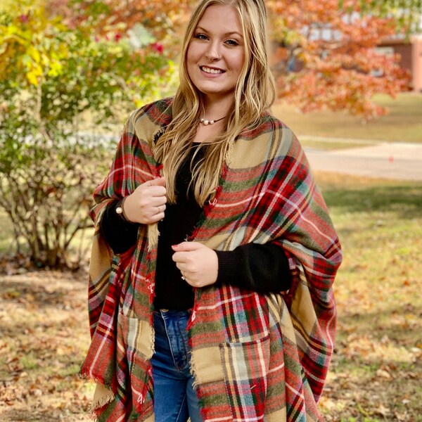 Open Front Poncho - Etsy