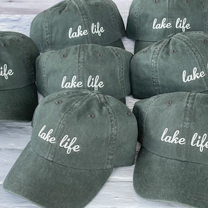 Lake Life Hat, Lake Wife Embroidered Hat, Bachelorette Party Hats ...