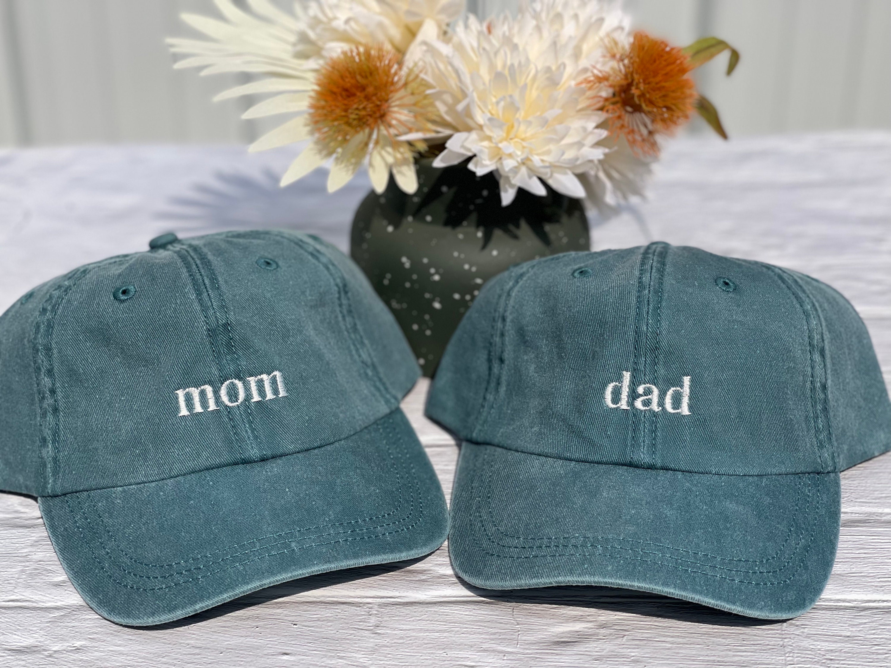Mom and Dad Hats, Pregnancy Announcement Hat, Gender Reveal Hats ...
