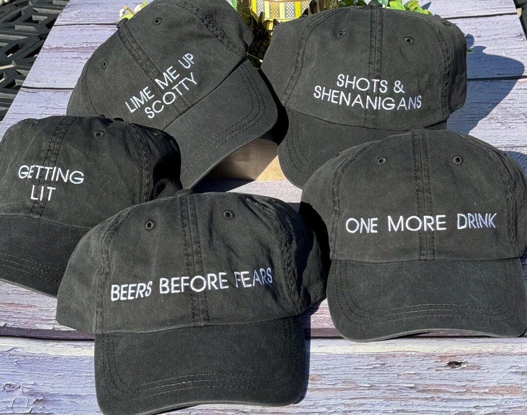 Bach Party Hats Embroidery Hats, Girls Trip Hats, Guys Trip Bachelor ...