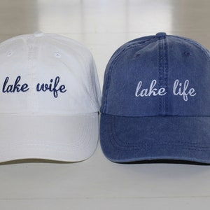 Lake Life Hat, Lake Wife Embroidered Hat, Bachelorette Party Hats ...