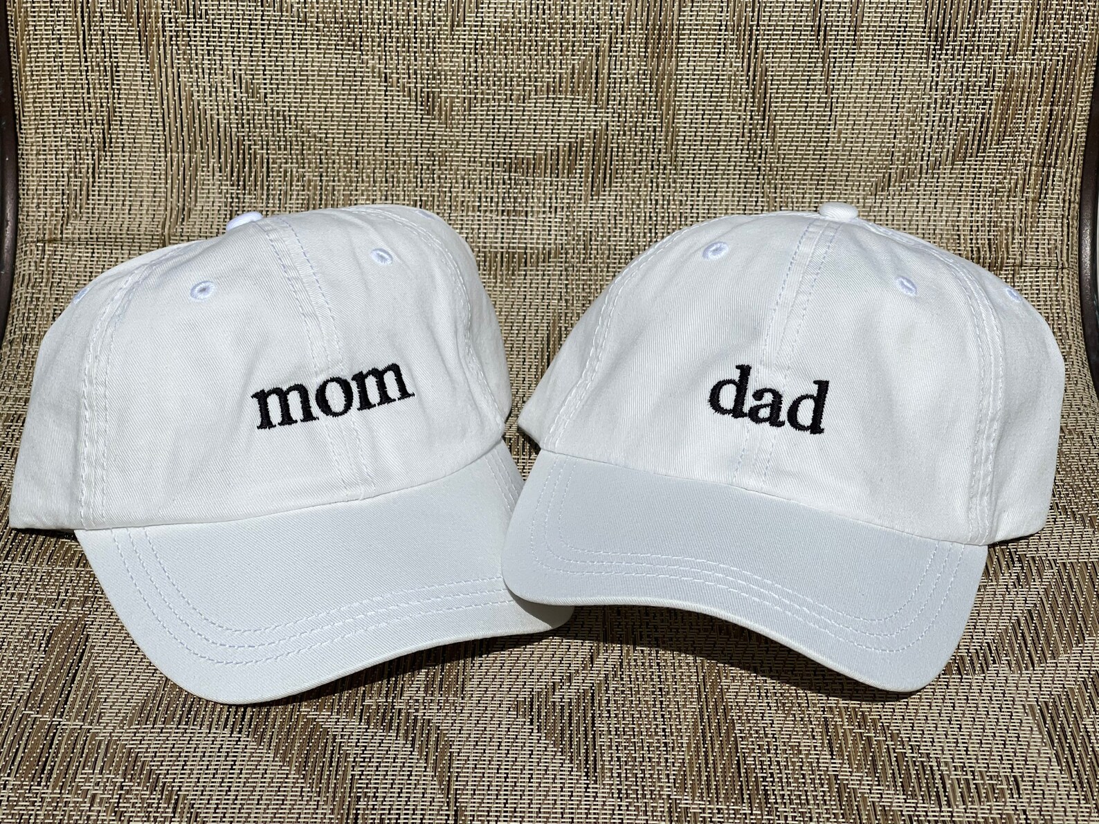 Mom and Dad Hats, Ready to Ship, Pregnancy Announcement Hat, Gender ...