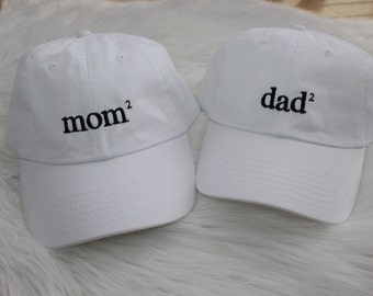Mom and Dad Baseball Caps Pregnancy Announcement Hats Set of | Etsy