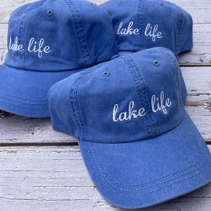 Lake Life Hat, Lake Wife, Embroidered Hat, Bachelorette Hat, Summer Hat ...