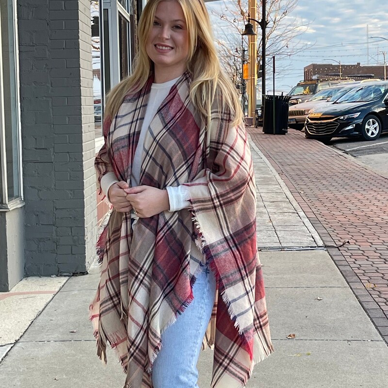 Blue Plaid Shawl - Etsy