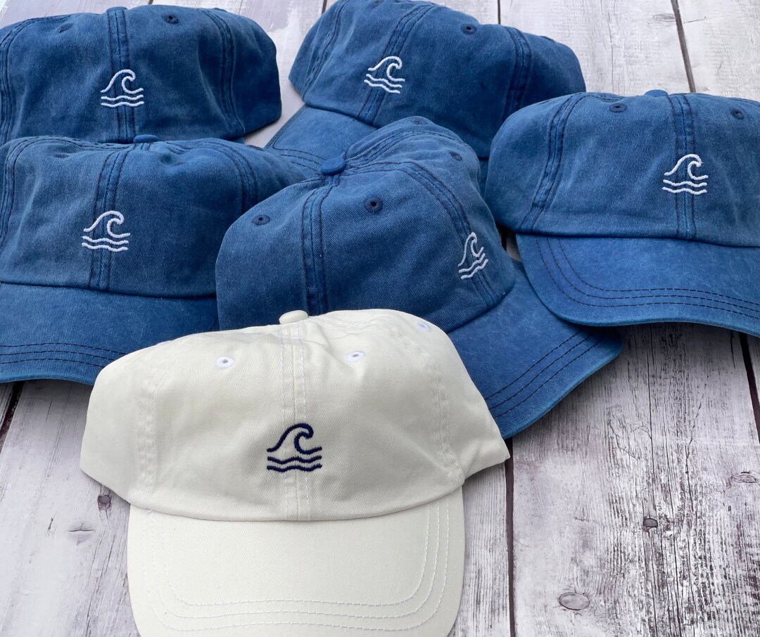 Ocean Wave Hats, 10-14 Bulk Order, Embroidered Caps, Nautical Bachelor ...