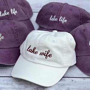 Lake Life Hat, Lake Wife, Embroidered Hat, Bachelorette Hat, Summer Hat ...