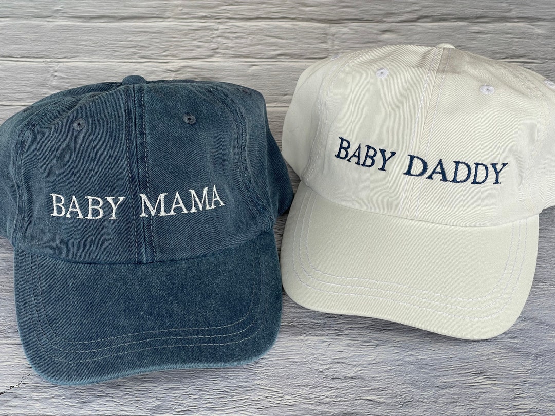 Baby Mama Baby Daddy Hat Set, Pregnancy Announcement Hat, Gender Reveal ...