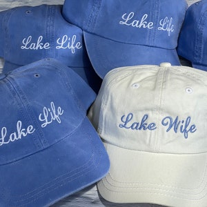 Embroidered Lake Life Hat, Distressed Bachelorette Party Cap ...