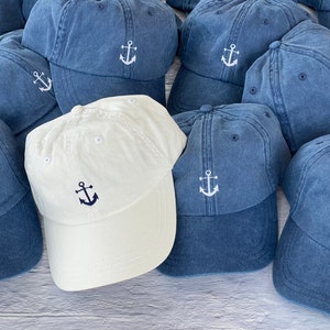 Beach Wave Hat, Embroidered Baseball Cap, Bachelorette Party Hats, Navy ...