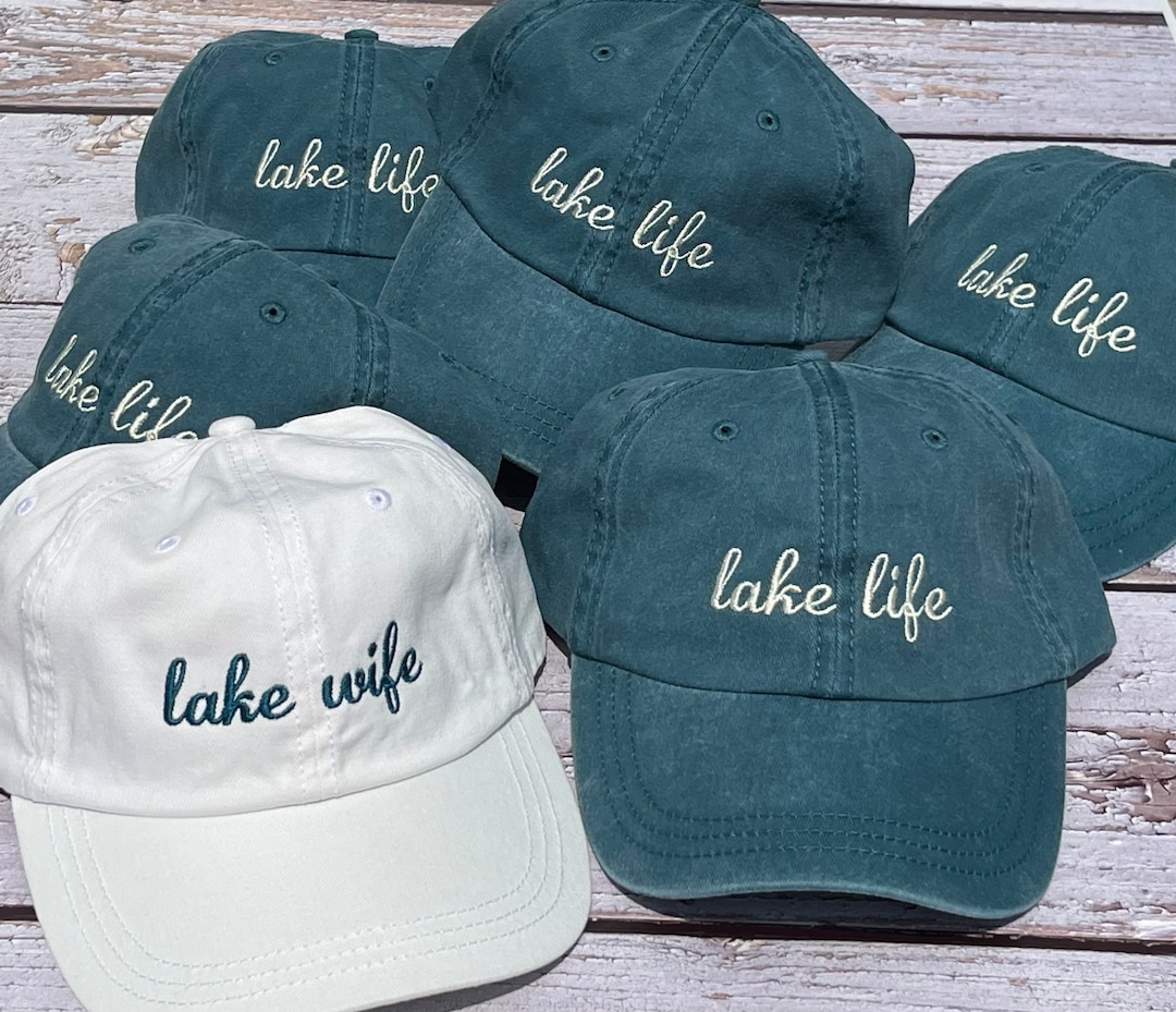 Lake Life Hat, Lake Wife, Embroidered Hat, Bachelorette Hat, Summer Hat ...
