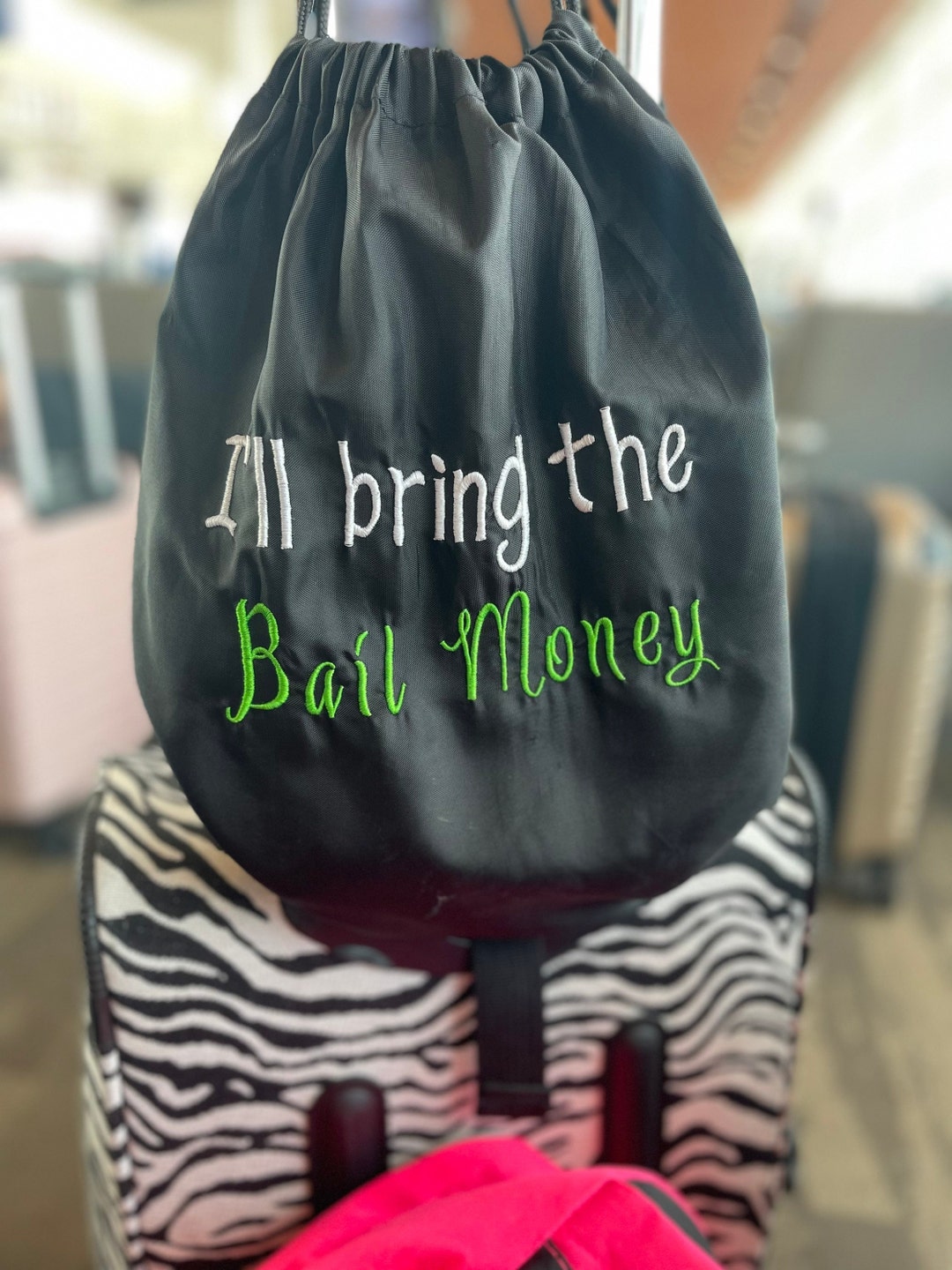 Custom Embroidery Bag, Drawstring Bag, Travel Bag Cinch Sack Backpack ...