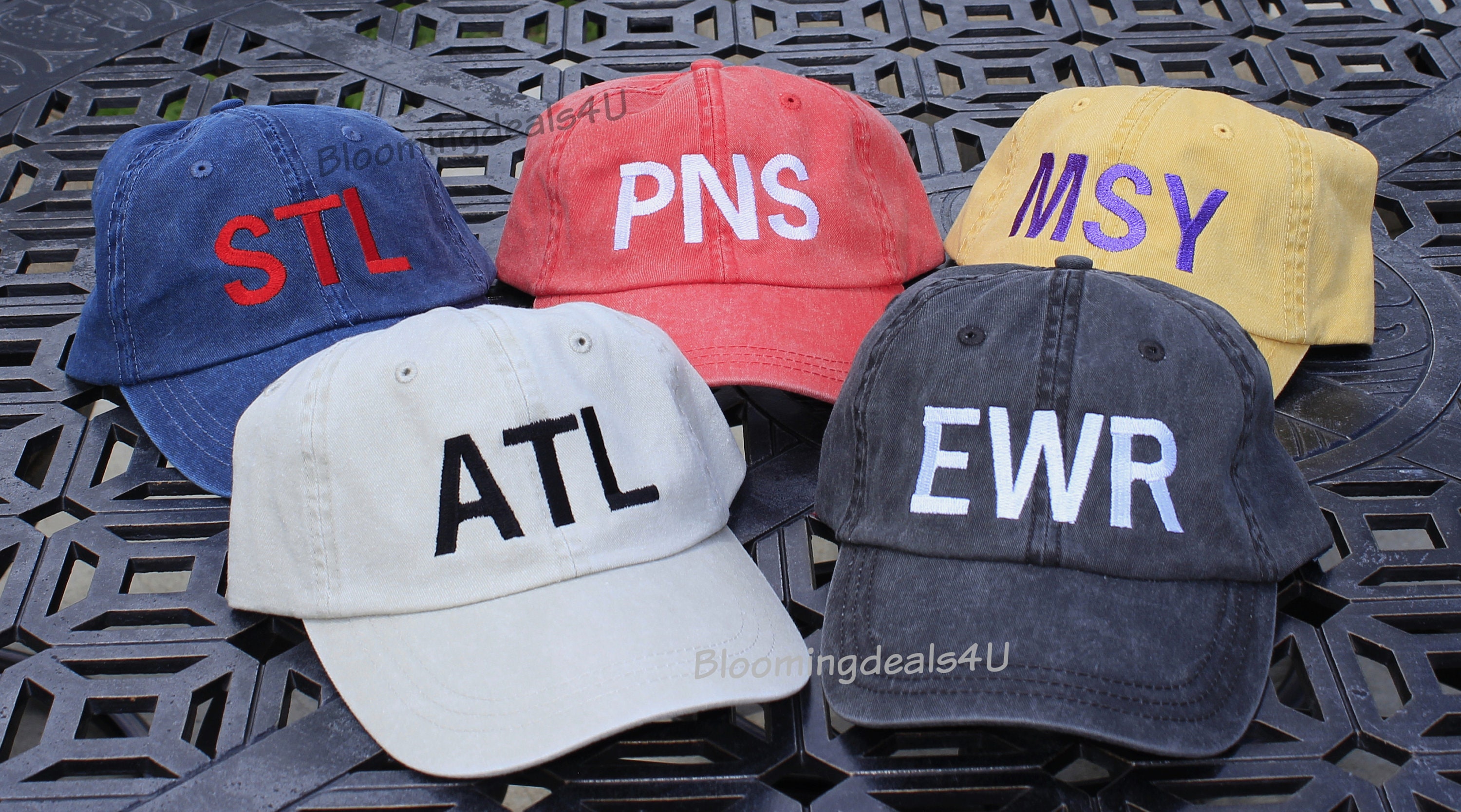 Airport Code Baseball Hat Custom Embroidered Letter Hat Any - Etsy