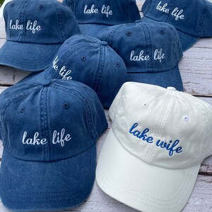 Lake Life Hat, Lake Wife, Embroidered Hat, Bachelorette Hat, Summer Hat ...