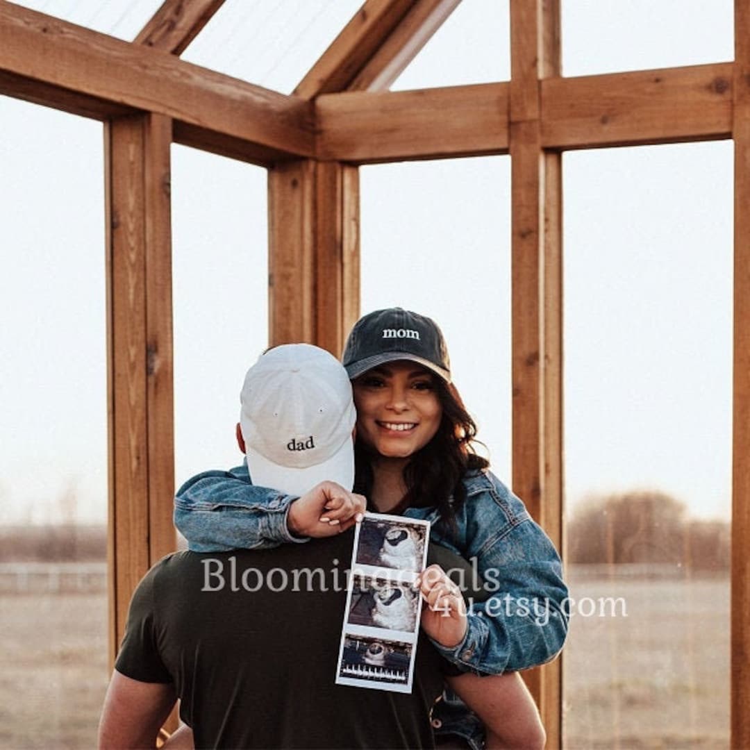 Mom and Dad Hats, Pregnancy Announcement Hat, Gender Reveal Hats ...