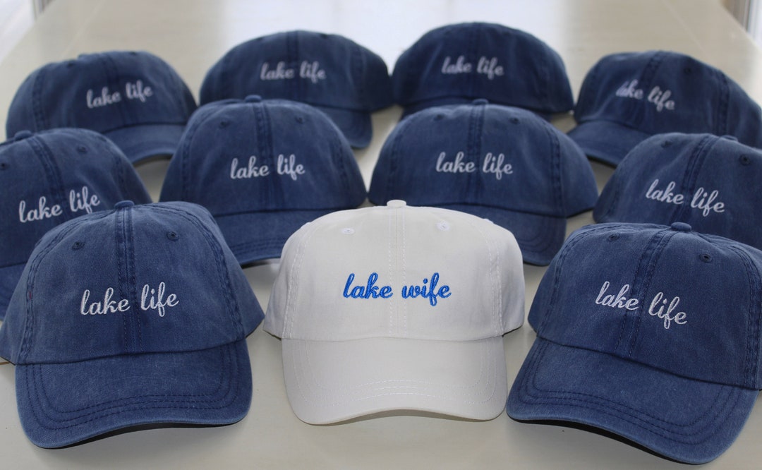 Lake Life Hat, Lake Wife Embroidered Hat, Bachelorette Party Hats ...