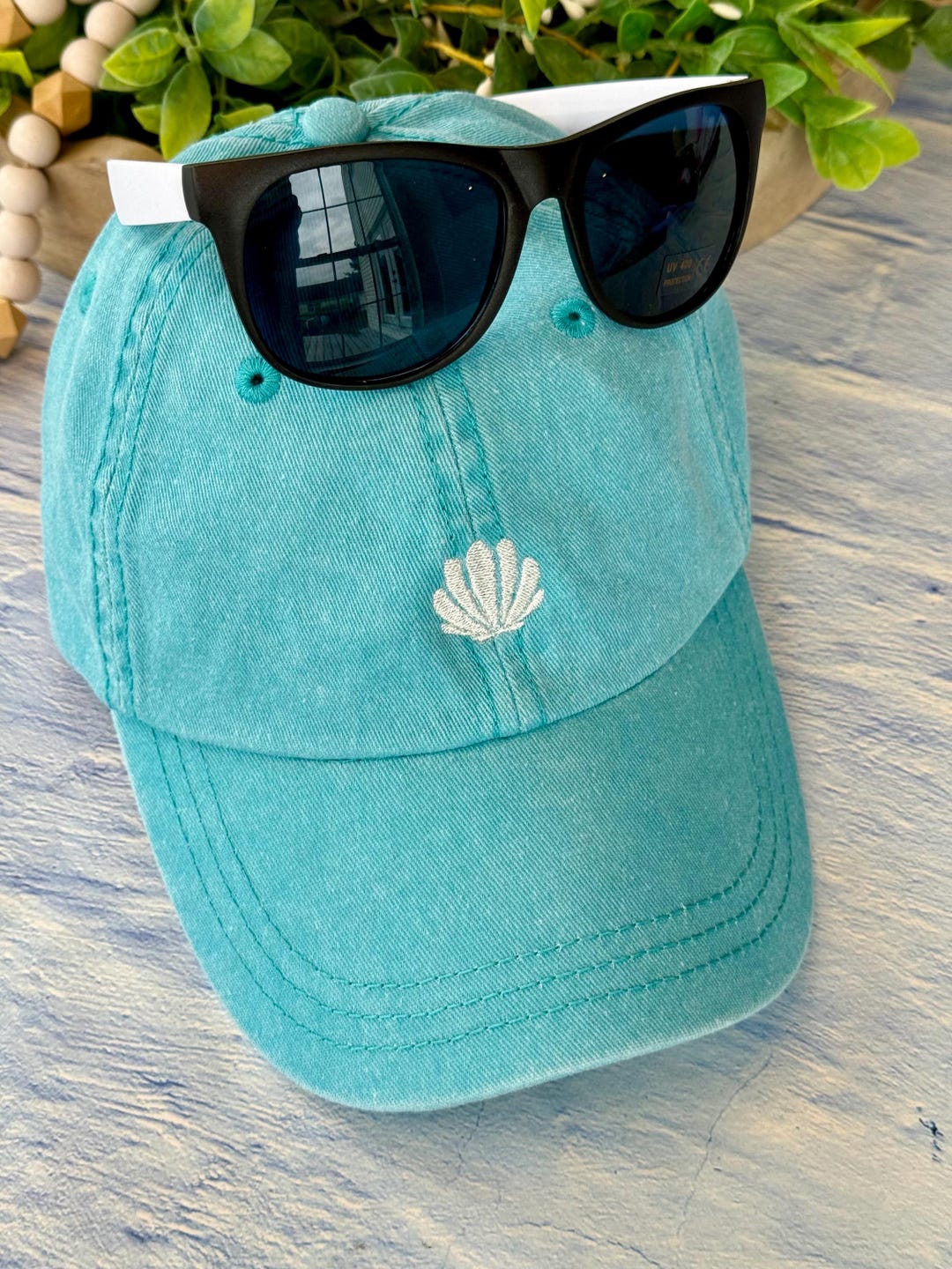 Seashell Hat, Embroidered Baseball Cap, Bachelorette Party Hats, Blue ...