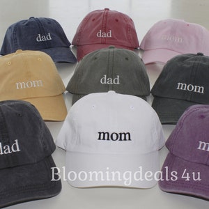 Mom and Dad Baseball Caps, Pregnancy Announcement Hats, Set of 2 ...