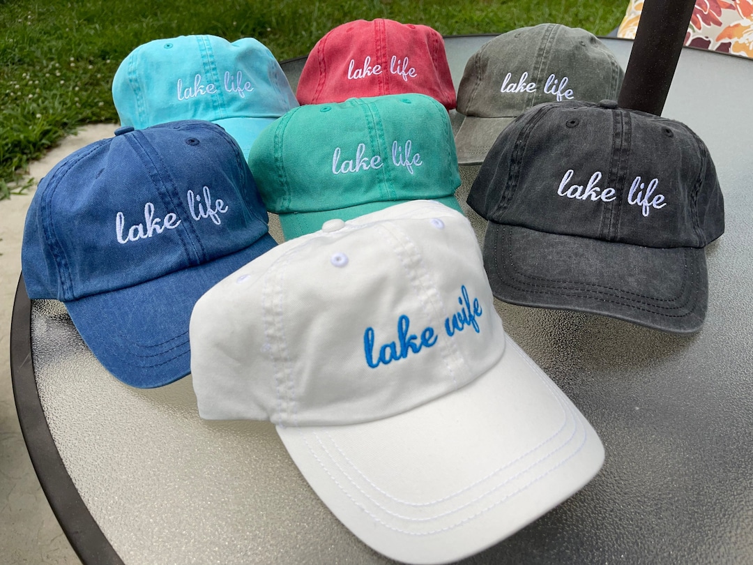 Lake Life Hat, Lake Life Gift, Summer Hat, Embroidered Bachelorette Hat ...