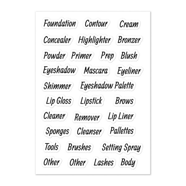Makeup Labels - Etsy