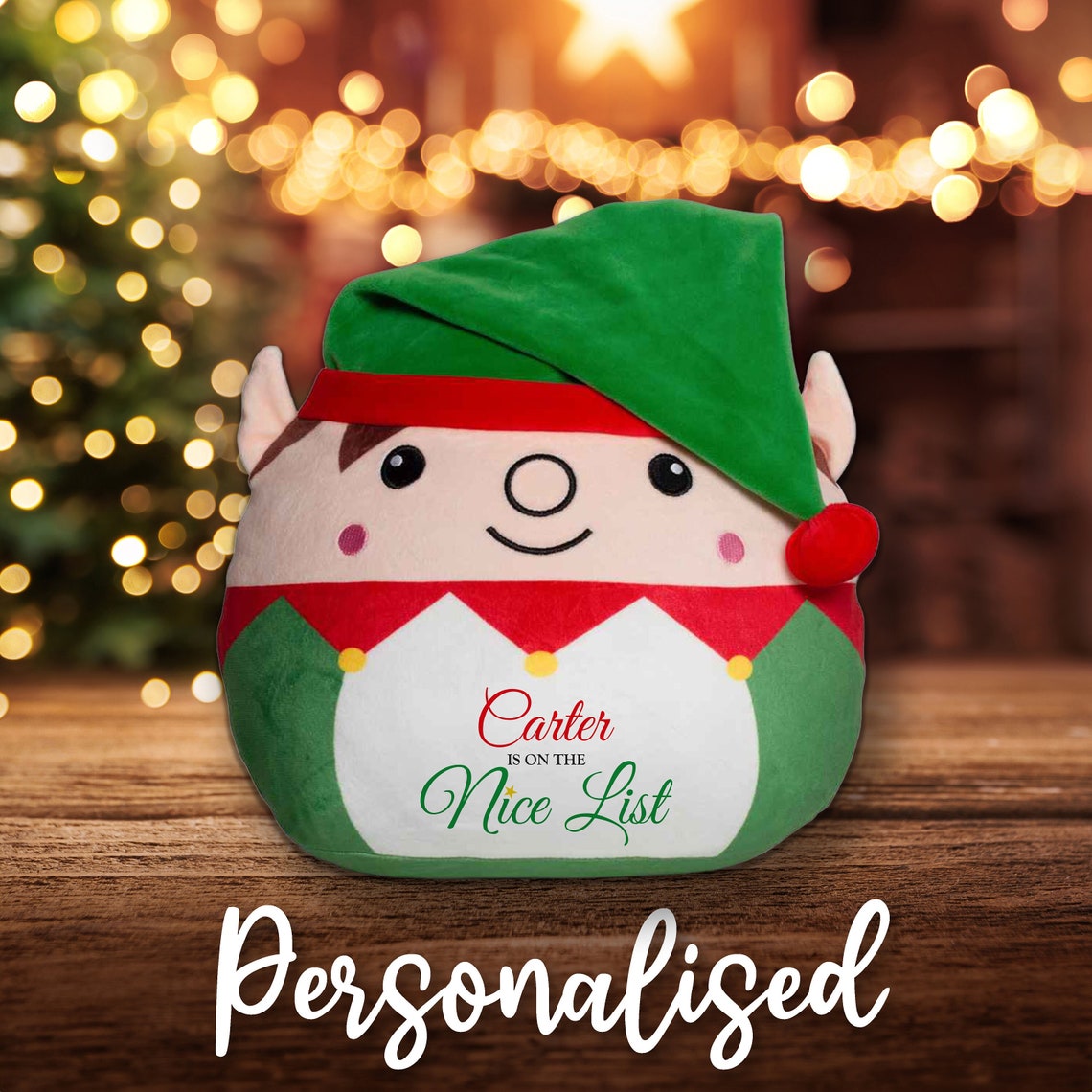 Personalised Reindeer / Elf Plushie Soft Toy Fun Christmas Cuddly Gift ...