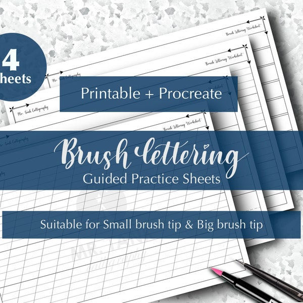 Calligraphy Practice Sheets - Etsy