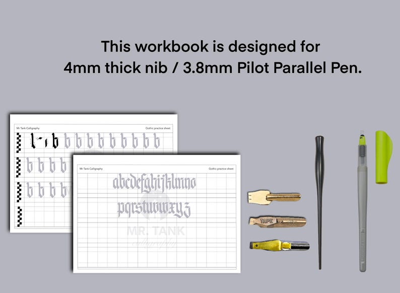 Blackletter Calligraphy Workbook: Fraktur Gothic Beginner's Guide (PDF ...