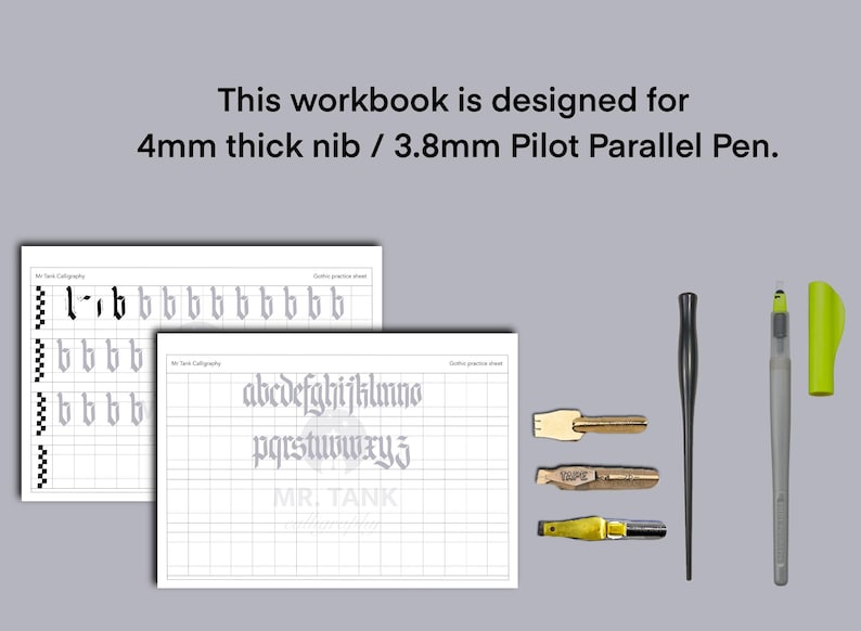 Blackletter Calligraphy Lowercase Practice Workbook: Gothic Fraktur ...