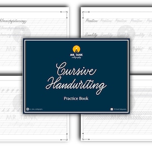 Cursive Handwriting Practice Book: 50-page Workbook (PDF & Procreate ...
