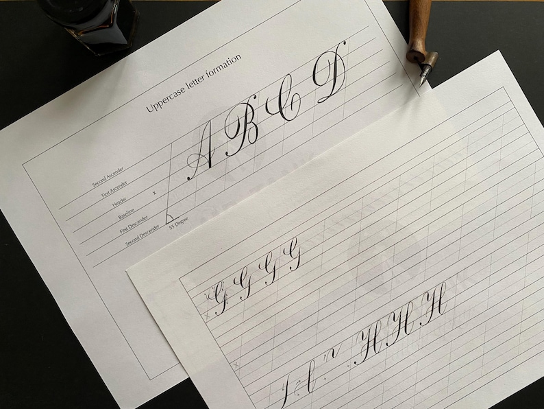 Copperplate Calligraphy Workbook: Beginner's Practice Guide (PDF ...