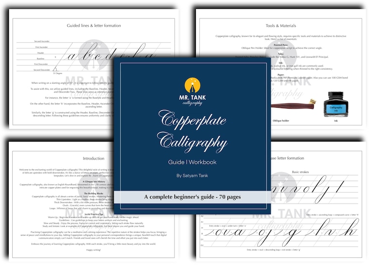 Copperplate Calligraphy Beginner's Guide: Procreate Brush & Workbook ...