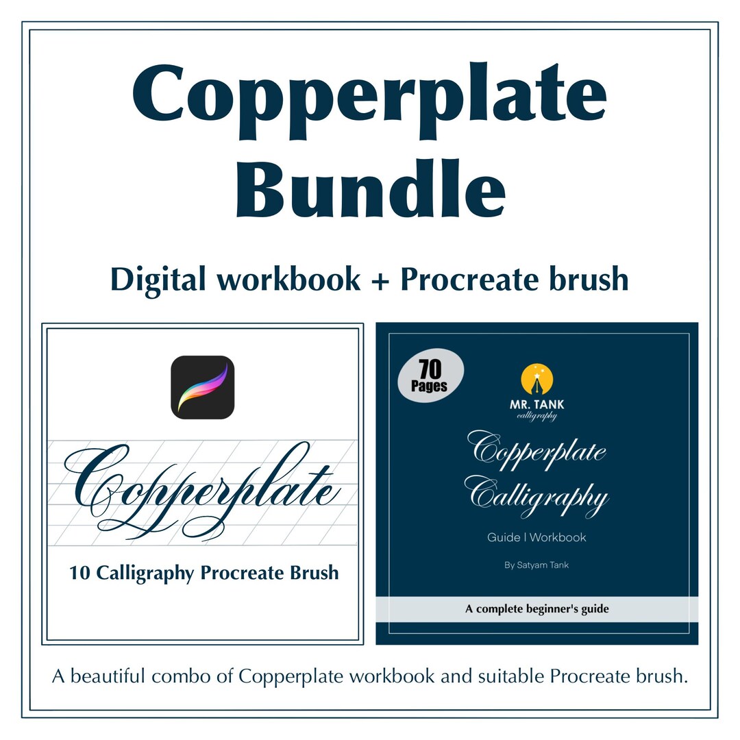 Copperplate Calligraphy Beginner's Guide: Procreate Brush & Workbook ...