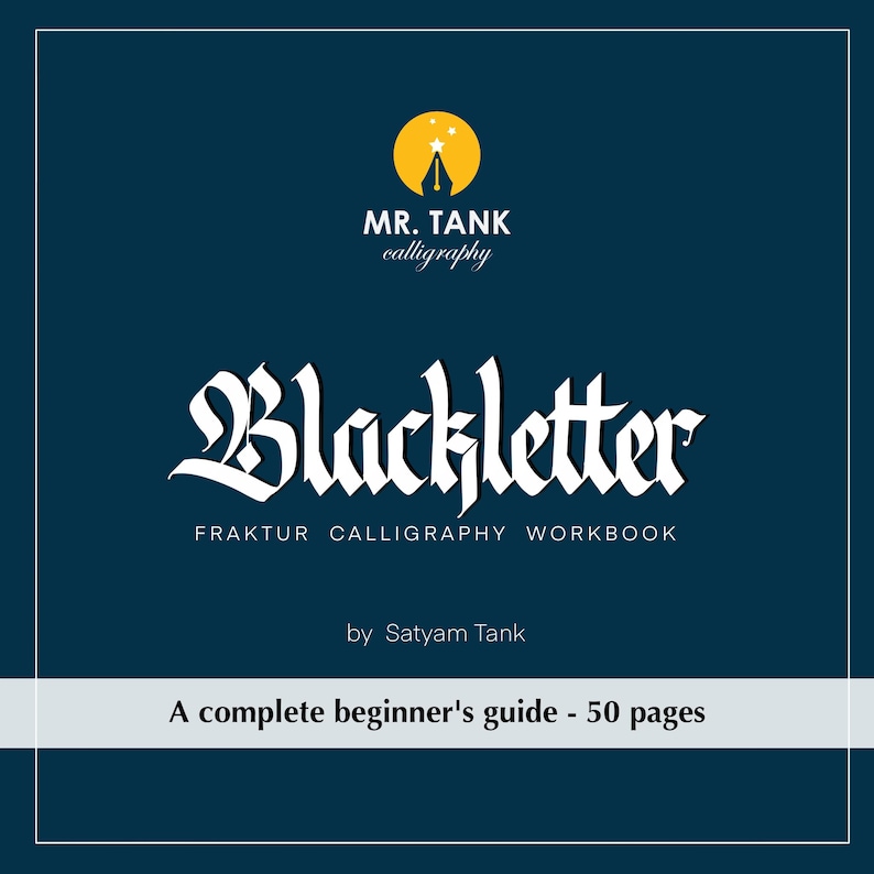 Blackletter Calligraphy Workbook: Fraktur Gothic Beginner's Guide (PDF ...
