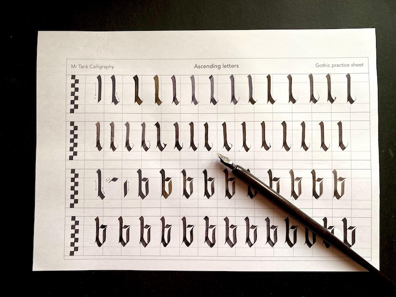 Blackletter Calligraphy Workbook: Fraktur Gothic Beginner's Guide (PDF ...