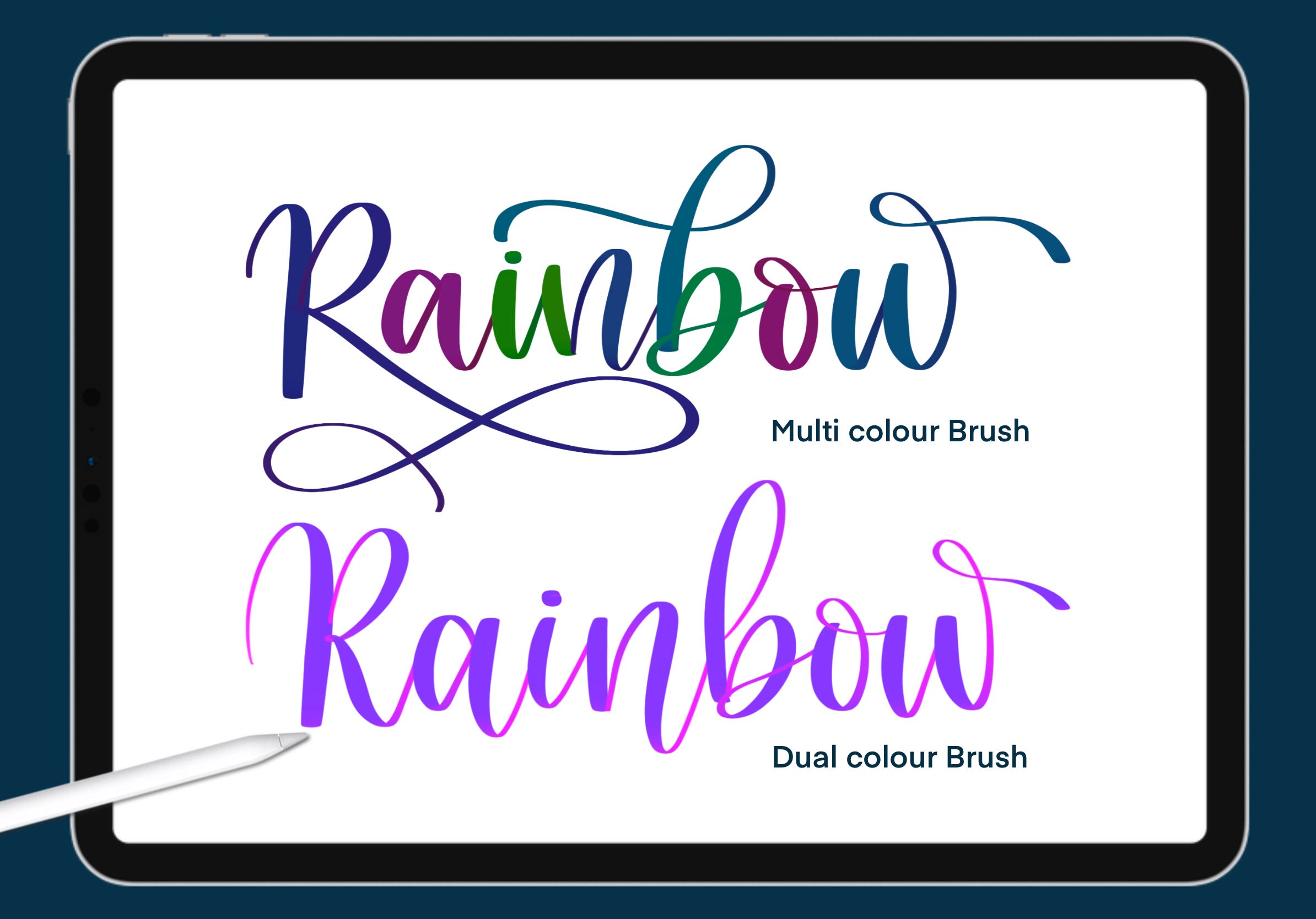 Procreate Lettering Brushes: 10 Calligraphy Brush Set (digital Download ...