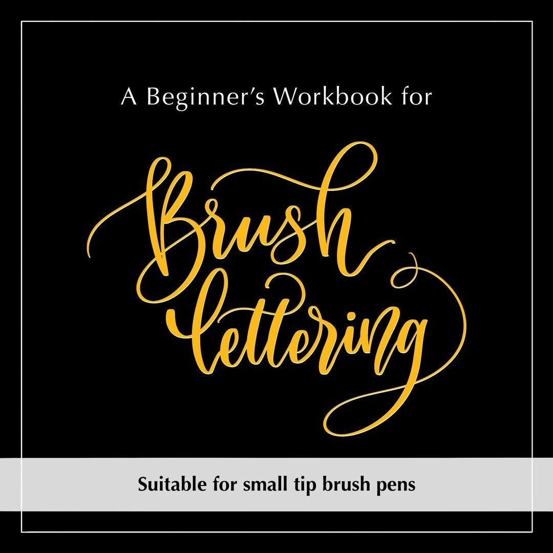 Brush Calligraphy Practice Sheets for Small Tip Brush Pen, Beginners ...