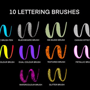 Procreate Lettering Brushes: 10 Calligraphy Brush Set (digital Download ...