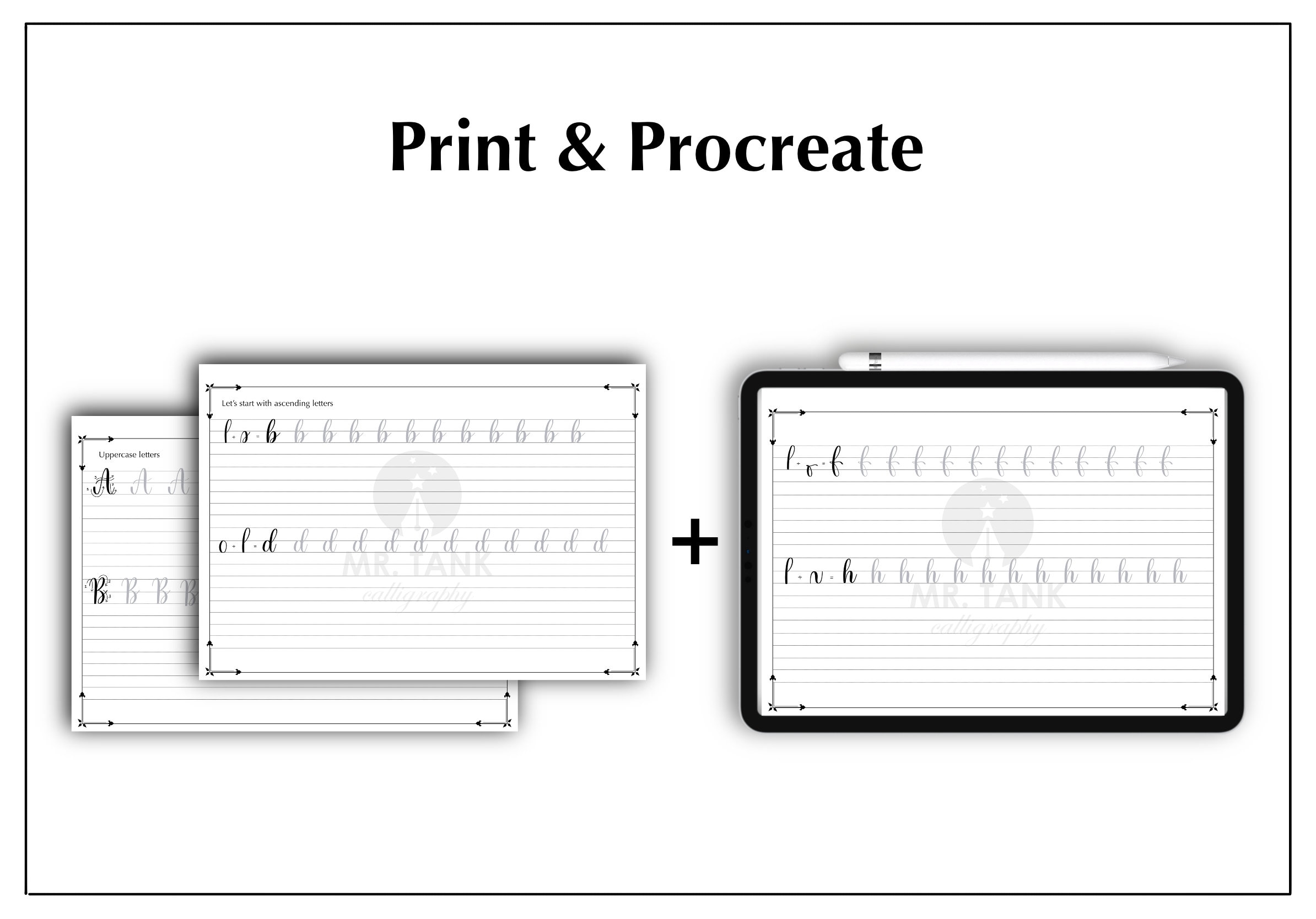 Brush Calligraphy Practice Sheets for Small Tip Brush Pen, Beginners ...