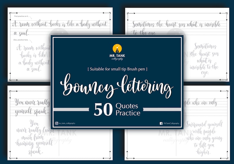 Bouncy Lettering Sentence Practice Book, 50 Quote Practice for Bouncy ...