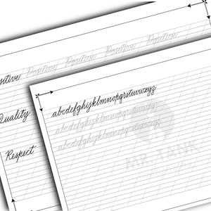 Cursive Handwriting Practice Book: 50-page Workbook (PDF & Procreate ...