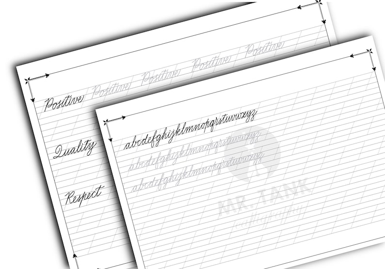 Cursive Handwriting Practice Book: 50-page Workbook (PDF & Procreate ...