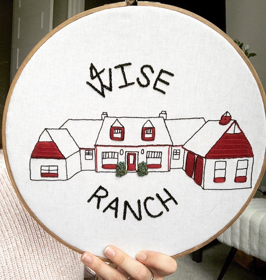 Custom House Embroidery Hoop | Custom Building | Home Decor ...