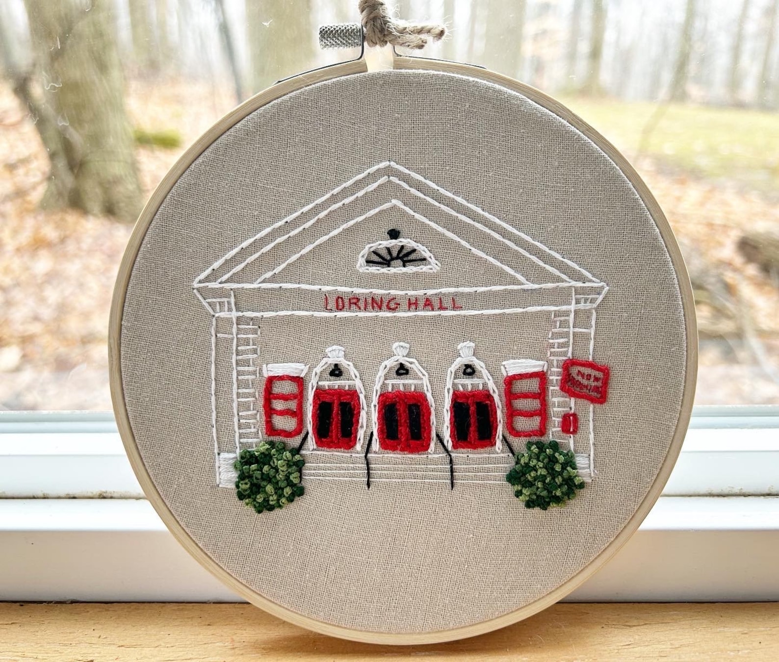 Custom House Embroidery Hoop | Custom Building | Home Decor ...