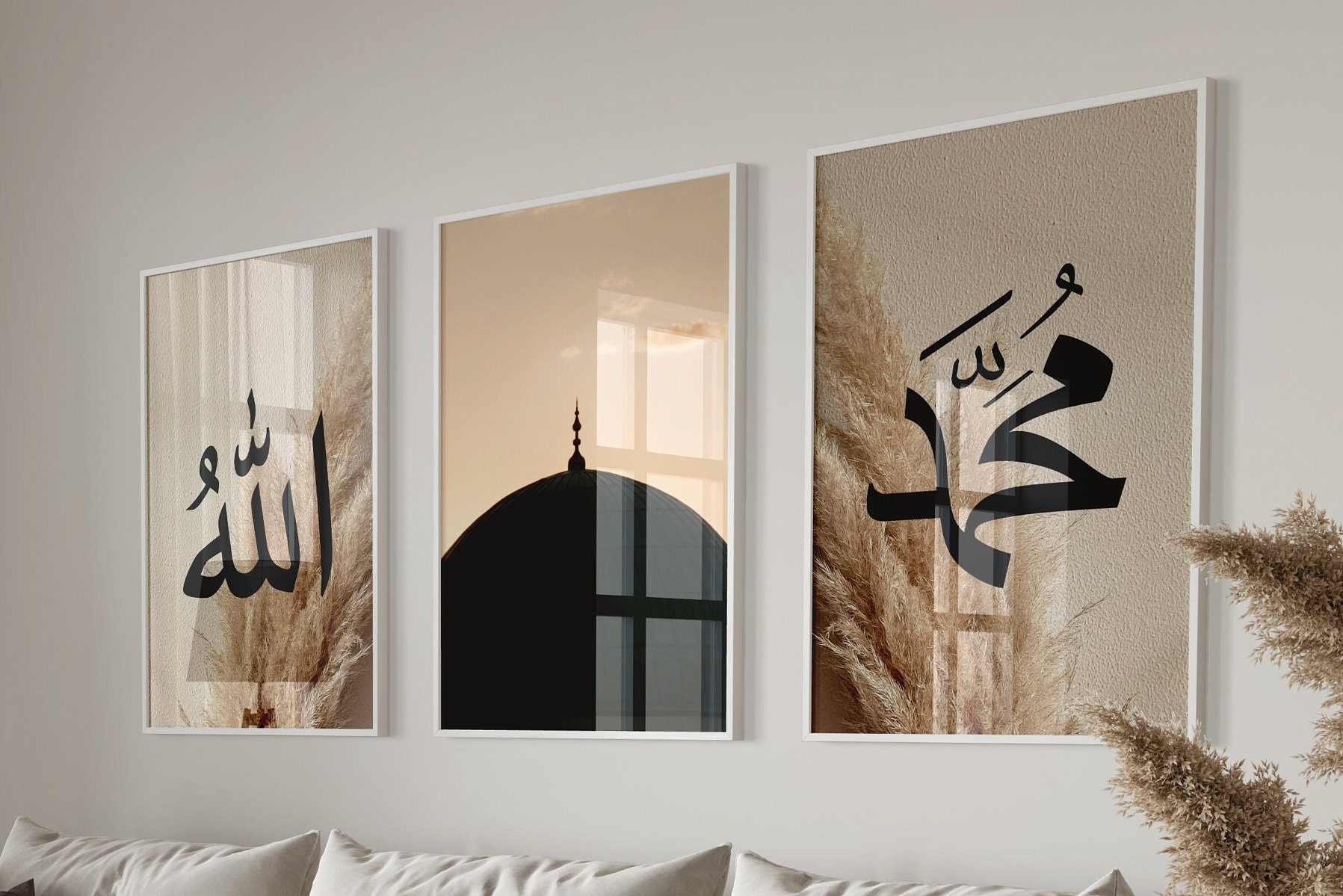 Set of 3 Posters Islam Allah Hz Muhammed Islamicart Islamic Print ...