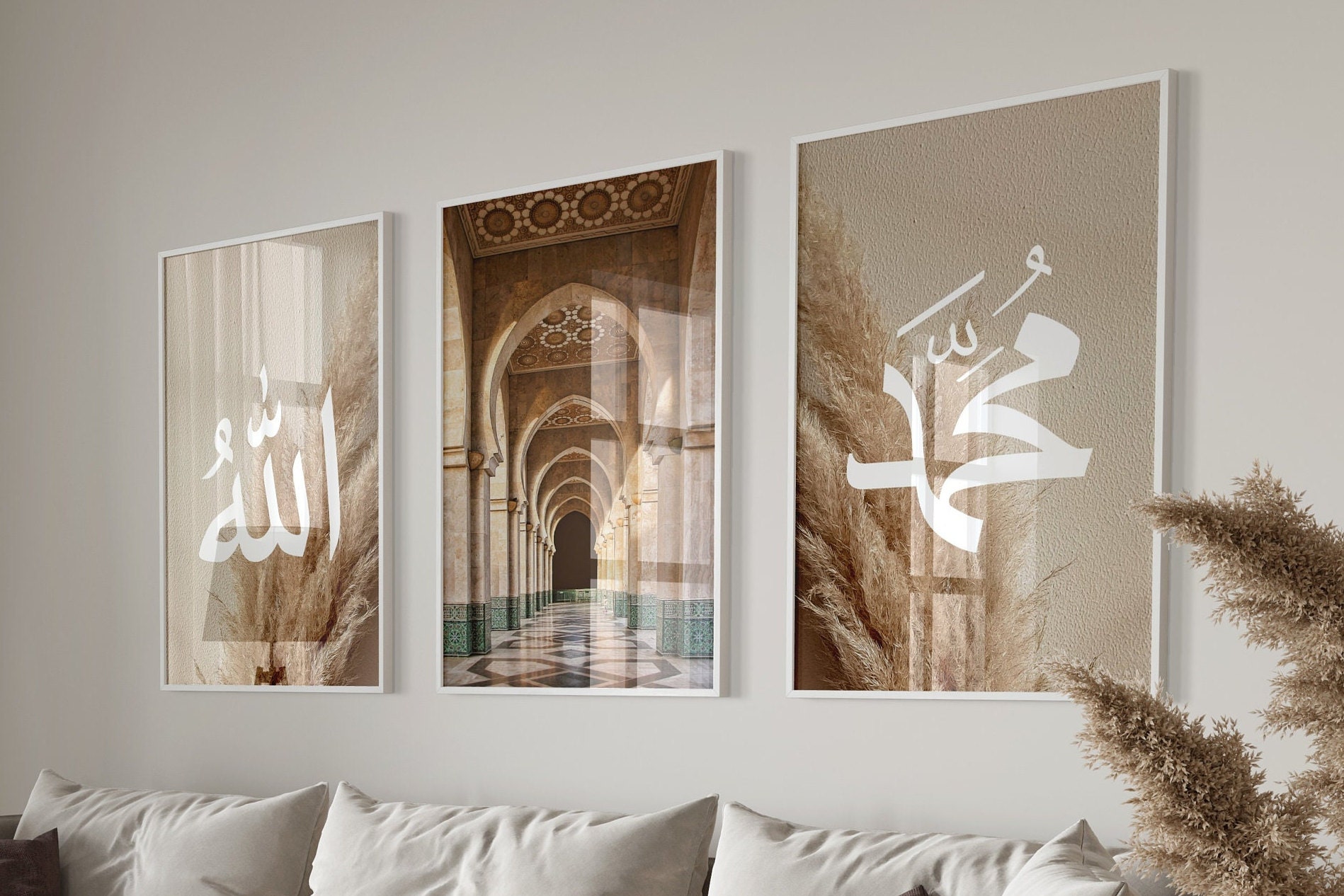 Set of 3 Posters Islam Allah Hz Muhammed Islamicart Islamic Print ...