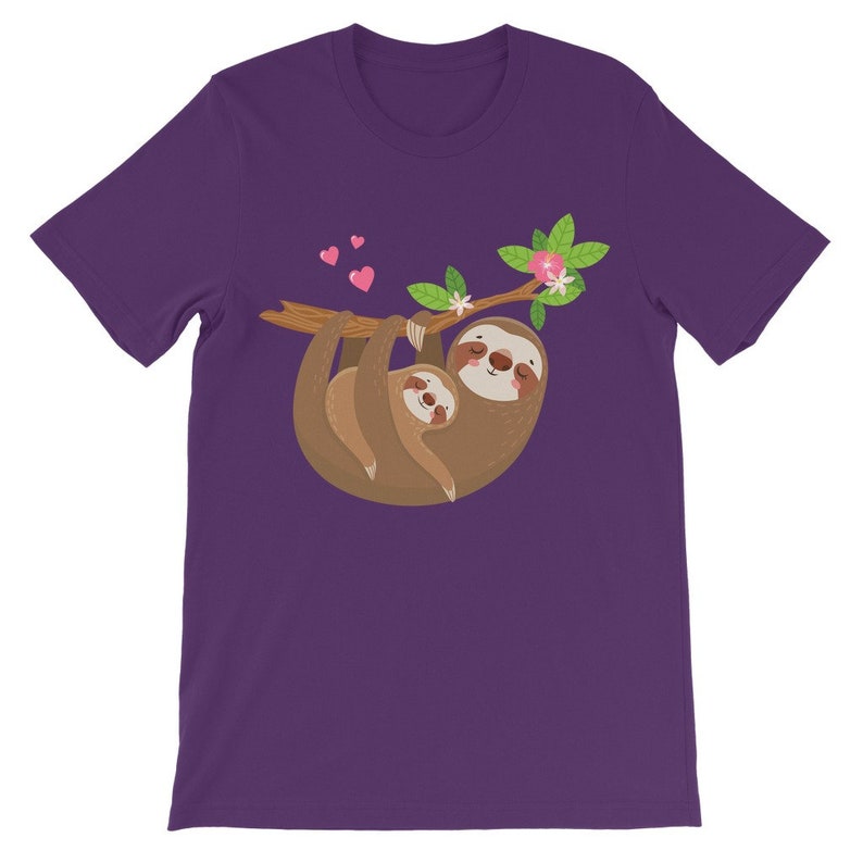 Girls Cute Mum & Baby Sloth T-shirt Sloth Birthday Gift for - Etsy UK