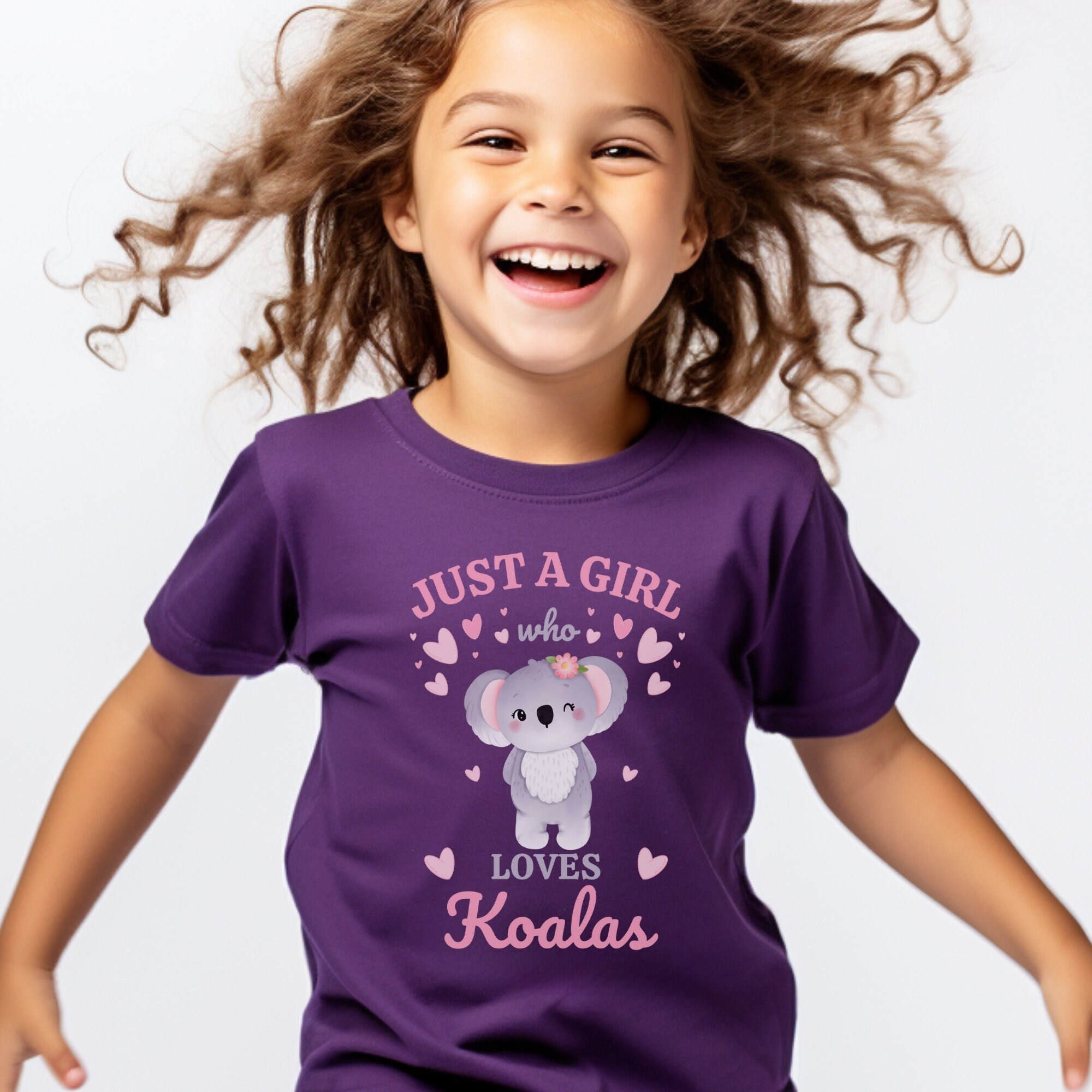 Kids Just a Girls Koalas T-shirt Girls Koala Shirt Kids - Etsy