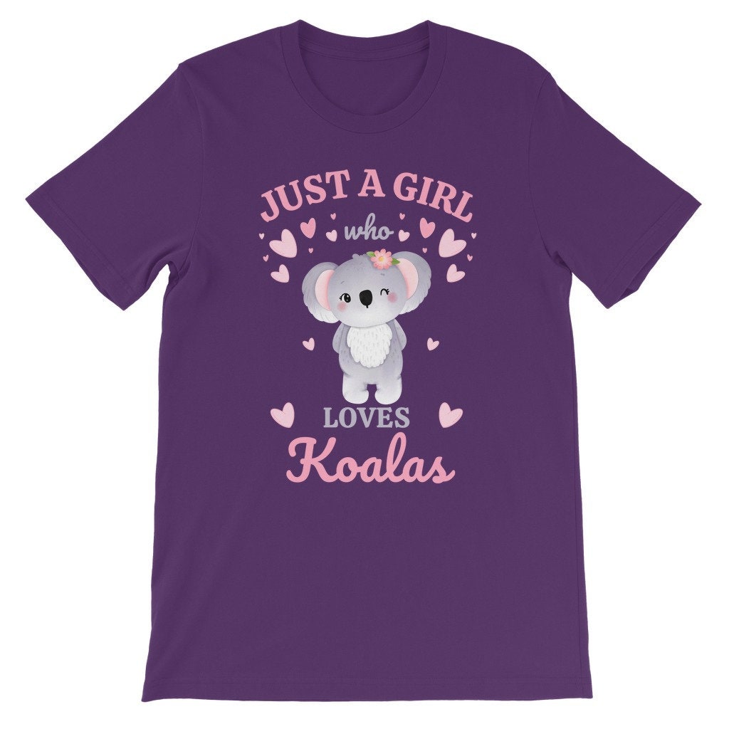 Kids Just a Girls Koalas T-shirt Girls Koala Shirt Kids - Etsy